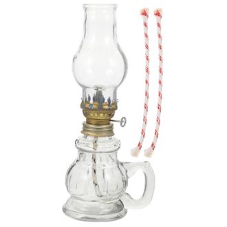 Angoily Retro Petroleumlampe Aus Glas Winddichte &Ouml;llampe Im Chinesischen Stil F&uuml;r Zuhause Mit Docht Und Dekorativer Glasabdeckung