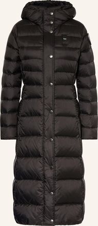 Blauer Daunenmantel Ani schwarz