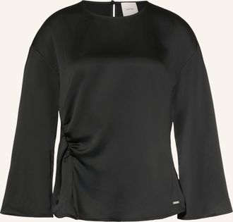 Calvin Klein Blusenshirt Aus Satin Mit 3/4-Arm schwarz