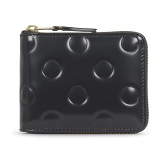 Comme Des Gar&ccedil;ons Schwarze Geldb&ouml;rsen mit gepunkteter Pr&auml;gung - - Accessories - Damen - Schwarzk - ONE SIZE