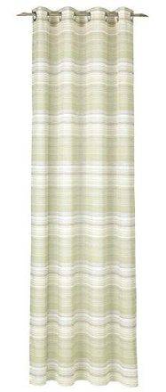 Deko Trends Neutex for you! 1 Oesenschal, Stoff, wollweiß-Taupe-grün, 245 x 140 x 0.1 cm