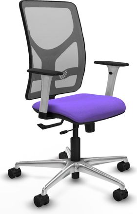 Piqueras y Crespo Rollstuhl f&uuml;r den Schreibtisch mit wei&szlig;en und schwarzen Armlehnen, h&ouml;henverstellbare Lendenwirbelst&uuml;tze, ausgestattet mit Syncro/Traslack und Schneide