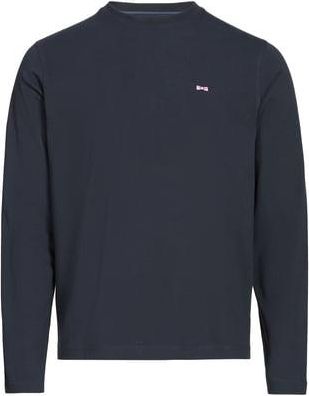 Eden Park lange Baumwollhülle T -Shirt - Blau