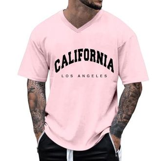 Generic T-shirt surdimensionn&eacute; pour homme - T-shirt d&eacute;t&eacute; &agrave; col rond &agrave; manches courtes - Avec imprim&eacute; urbains - Chemises basiques pour homme - Chemises d&eacute;contr