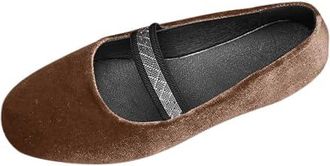 Generic Chaussures Mary Jane larges et d&eacute;contract&eacute;es pour femme - &Eacute;l&eacute;gantes - Couleur unie - Respirantes - L&eacute;g&egrave;res et confortables - Avec sangle &eacute;lastique - P