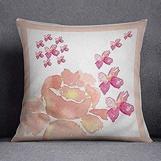 Bonamaison Le Jardin du Lin Kissenh&uuml;llen, Cotton, Mehrfarbig, 45x45