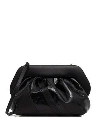 Themoir&egrave; ruched clutch bag - Schwarz