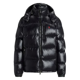 Ralph Lauren Daunenjacke mit M&uuml;tze und Logo - - Jackets - Herren - Schwarzk - M