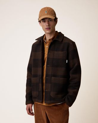 Faguo Veste chaude en laine marron