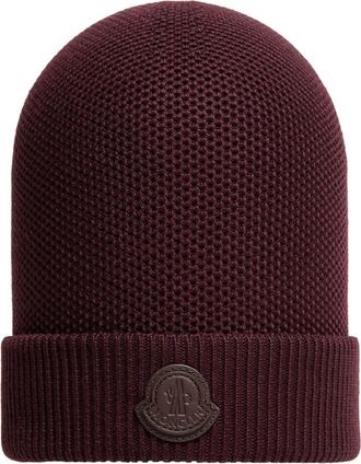 Moncler Moncler Wool Beanie, Men, Red, Size: One Size