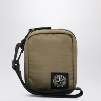 Stone Island Armband-Geldb&ouml;rse in Milit&auml;rgr&uuml;n mit Logo-Patch