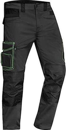 Ace Pantalon de Travail Genesis pour Homme - Pantalon Cargo avec Ceinture Élastique - Multipoche- Gris - 52