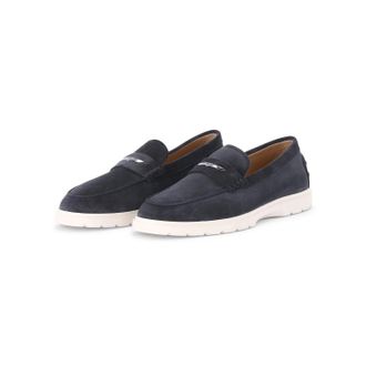Tod's Tods Low-Top Sneaker - Loafers aus Veloursleder - Gr. 44,5 (EU) - in Blau - f&uuml;r Damen