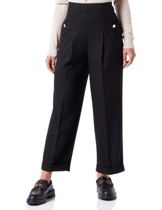 Sisley Sisley Damen Trousers 4O9BLF021 Pants, Black 100, 34