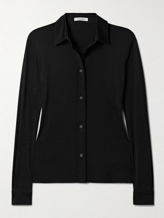 The Row Chemisier En Jersey Imano - Noir