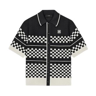 Amiri Homme, Chemises, Noir, Taille: M Checkered Mesh Shirt