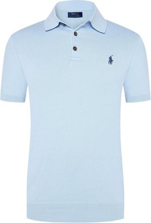 Ralph Lauren Softes Feinstrick-Poloshirt aus Baumwolle mit Pony-Stickerei in