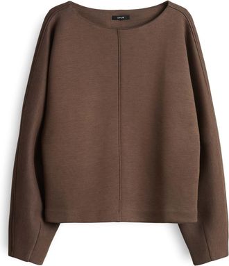 OPUS Damen Sweatshirt | Gilan Regular weiches Sweatshirt mit Ballon&auml;rmeln Cocoa, 36
