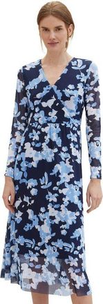 Tom Tailor Midikleid mit Blumenmuster und V-Ausschnitt