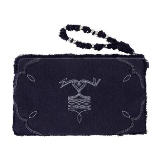 Zadig&Voltaire Womens Angel Western Pouch - Zadig & Voltaire Cotton Blue Accessories