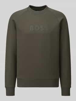 HUGO BOSS Sweatshirt mit tonalem Logo-Schriftzug Modell Salbo