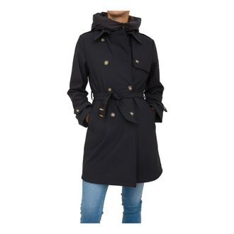 Dekker Stilvoller Schwarzer Parka Trenchmantel - - Coats - Damen - Schwarzk - XS