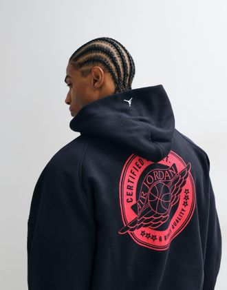 Nike Jordan hoodie noir avec logo imprim&eacute; au dos