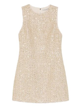 Alice & Olivia &Auml;rmelloses Minikleid mit Detail - Nude