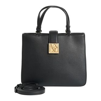 A|X Armani Exchange Faux Leather Handbag - - Bags - Damen - Schwarzk - ONE SIZE