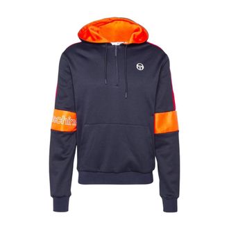 Sergio Tacchini Homme, Sweatshirts et sweats à capuche, Bleu, Taille: XL Sweat à Capuche Logo Cross - Bleu
