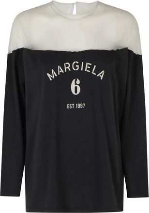 Maison Margiela Femme, Tops, Noir, Taille: 38 FR T-Shirt Manches Longues