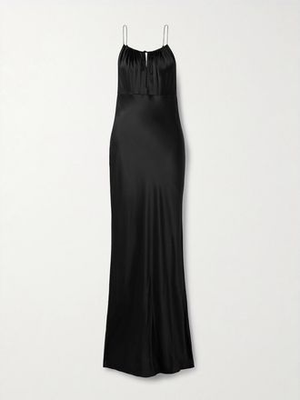 Nili Lotan Ardelle Robe Aus Seiden-charmeuse - Schwarz