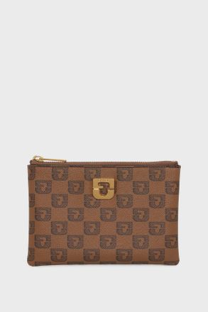 Gerard Darel Trousse en toile enduite monogramm&eacute;e - POCHETTE - Camel