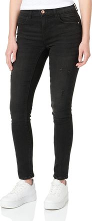 Only Womens ONLDAISY REG Push UP SK ANK Dest PIM Box Jeans, Washed Black, 28W / 34L