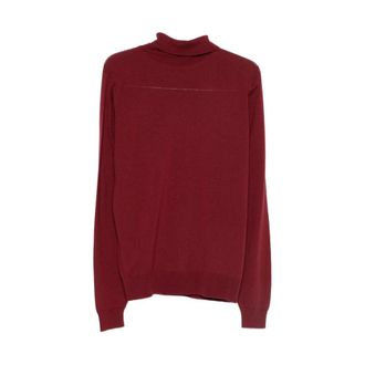 John Smedley Roter Rollkragenpullover Feinstrick - - Knitwear - Herren - Rot - M