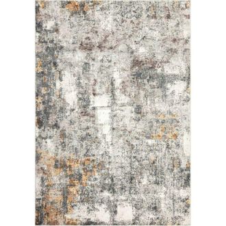 Kayoom Tapis terracotta moderne &agrave; poil court doux et facile &agrave; vivre - 170 x 120 cm