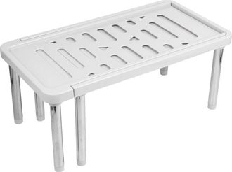 BESPORTBLE Sewroro Ausziehbares Edelstahl und PP Material Regal Multifunktionales Küchen und Badezimmer Organizer Verstellbares Schuh und Aufbewahrungsregal für 