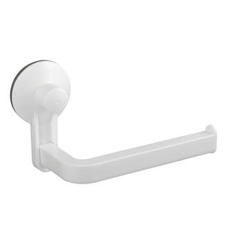 MSV Porte Rouleau Papier WC ou Serviettes &agrave; Ventouse PVC Blanc