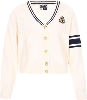 Dreimaster Dreimaster Strickjacke Frauen Cremewei&szlig;, Marineblau