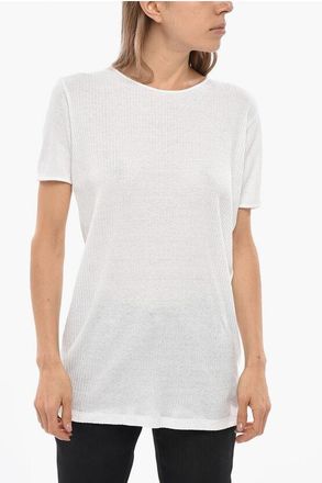 Loewe Solid Color Ribbed T-Shirt size S