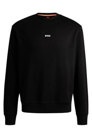 BOSS Hommes WeSmallcrew Sweat Relaxed en Molleton de Coton avec Logo Contrastant