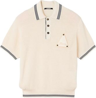 Jacquemus Homme, Tops, Beige, Taille: S Le Polo Voilier