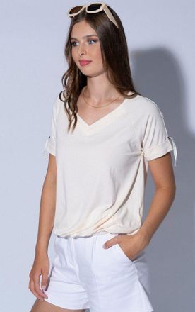 Passioni T-Shirt mit V-Ausschnitt V-Ausschnitt