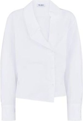 The Attico Chemise cintr&eacute;e asym&eacute;trique en coton