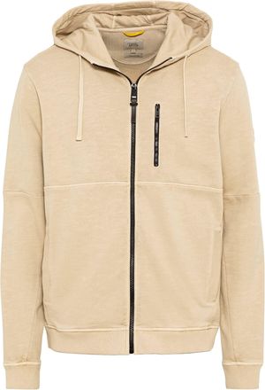 Camel Active Herren Kapuzen-Sweatjacke aus Reiner Baumwolle Beige menswear-5XL