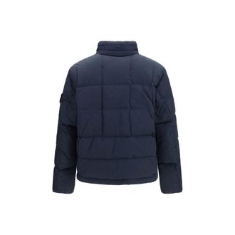 Stone Island Quilted Goose Down Down Jacket - Navy