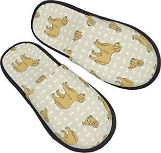 Generic Hiver Pantoufles Motifs de chiens Golden Retriever Antid&eacute;rapant Chaussons Homme Classiques Confortable Chausson Maison Femme Hiver M