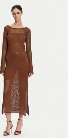 Fracomina Strickkleid FS25SD5004K514O7 Braun Slim Fit