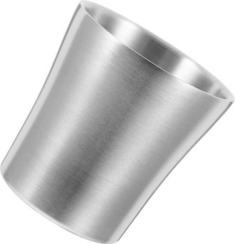 Garneck Edelstahlbecher Einlagig Tailliert Ergonomisch Robust Vielseitig als Mundspülbecher Zahnbürstenhalter Badezimmerzubehör Stilvoll für Reise Camping All