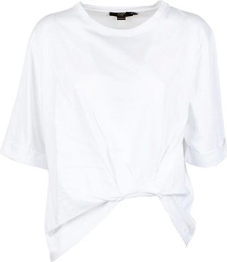 Seventy Femme, Tops, Blanc, Taille: 40 FR T-Shirt &agrave; Avant et Col Rond